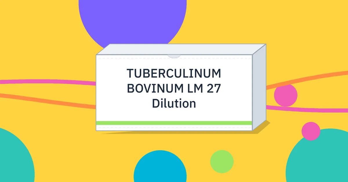 Symbolbild: Packung mit der Aufschrift TUBERCULINUM BOVINUM LM 27 Dilution (PZN 13254073) – Verfügbarkeit und Bezug in Apotheken in Frankfurt am Main