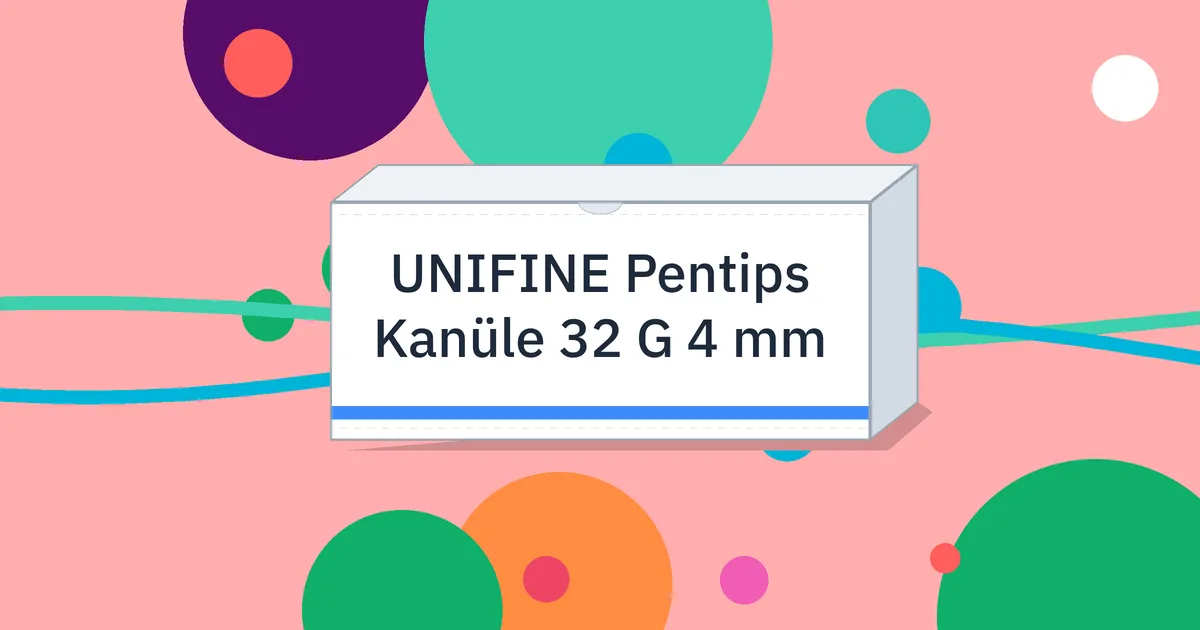Symbolbild: Packung mit der Aufschrift UNIFINE Pentips Kanüle 32 G 4 mm (PZN 14325154) – Verfügbarkeit und Bezug in Apotheken in Frankfurt am Main