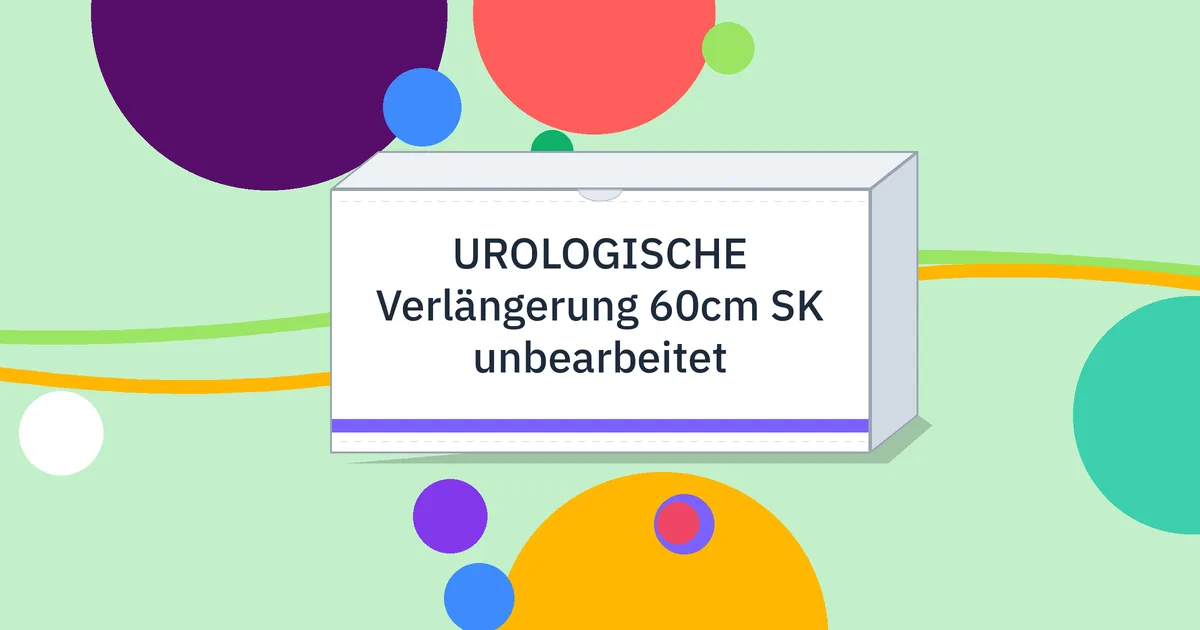 Symbolbild: Packung mit der Aufschrift UROLOGISCHE Verlängerung 60cm SK unbearbeitet (PZN 17489146) – Verfügbarkeit und Bezug in Apotheken in Frankfurt am Main