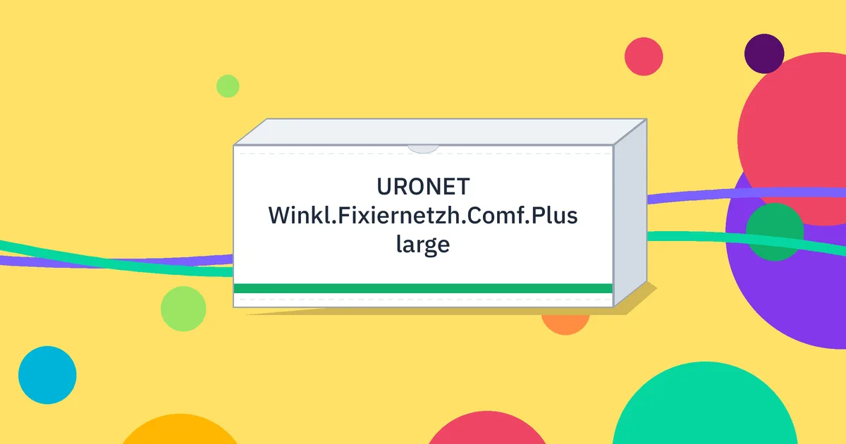 Symbolbild: Packung mit der Aufschrift URONET Winkl.Fixiernetzh.Comf.Plus large (PZN 08536585) – Verfügbarkeit und Bezug in Apotheken in Frankfurt am Main