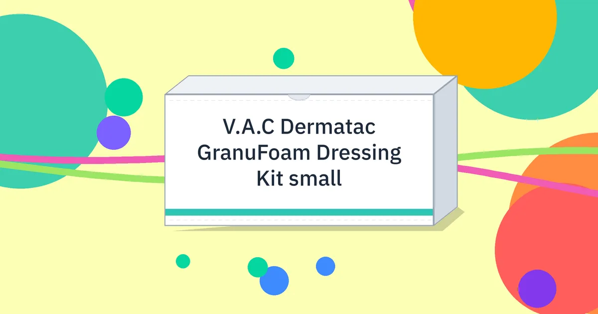 Symbolbild: Packung mit der Aufschrift V.A.C Dermatac GranuFoam Dressing Kit small (PZN 18023094) – Verfügbarkeit und Bezug in Apotheken in Frankfurt am Main