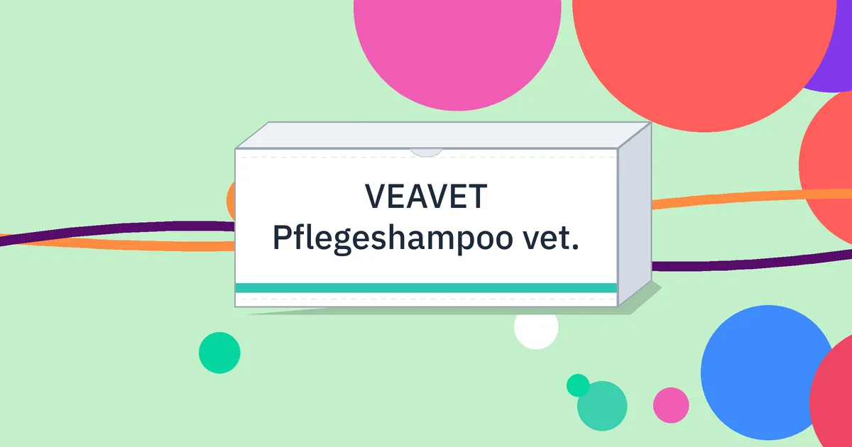 Symbolbild: Packung mit der Aufschrift VEAVET Pflegeshampoo vet. (PZN 11330717) – Verfügbarkeit und Bezug in Apotheken in Frankfurt am Main