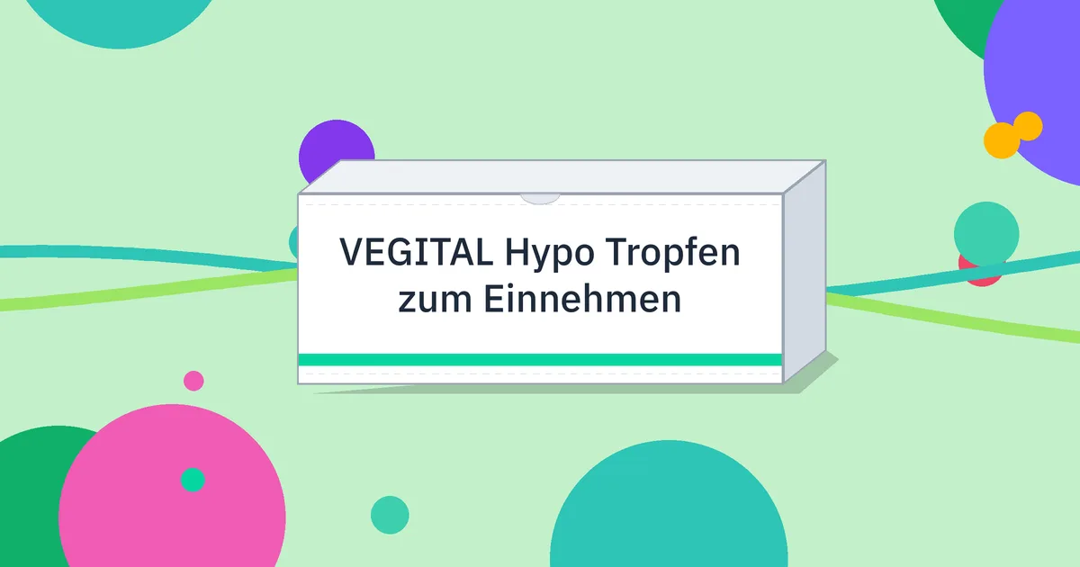 Symbolbild: Packung mit der Aufschrift VEGITAL Hypo Tropfen zum Einnehmen (PZN 00014491) – Verfügbarkeit und Bezug in Apotheken in Frankfurt am Main