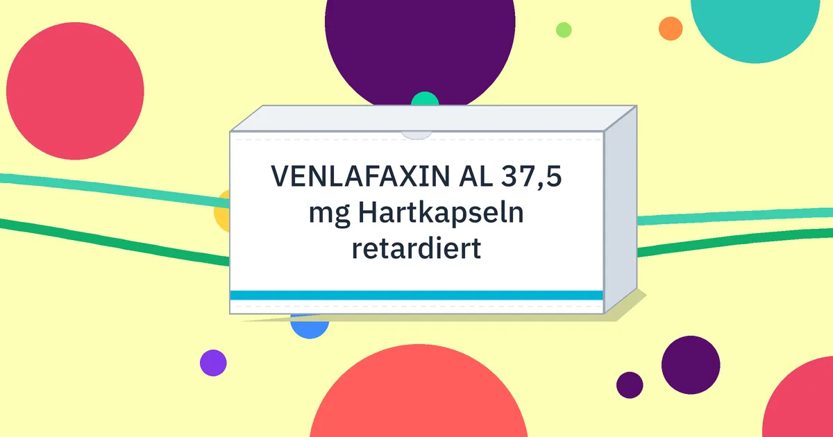 Symbolbild: Packung mit der Aufschrift VENLAFAXIN AL 37,5 mg Hartkapseln retardiert (PZN 13572519) – Verfügbarkeit und Bezug in Apotheken in Frankfurt am Main