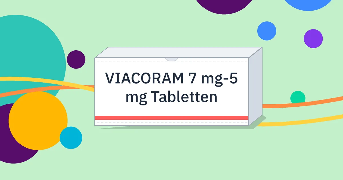 Symbolbild: Packung mit der Aufschrift VIACORAM 7 mg-5 mg Tabletten (PZN 19479956) – Verfügbarkeit und Bezug in Apotheken in Frankfurt am Main