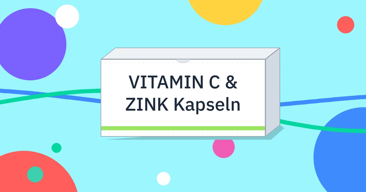 Symbolbild: Packung mit der Aufschrift VITAMIN C & ZINK Kapseln (PZN 18489562) – Verfügbarkeit und Bezug in Apotheken in Frankfurt am Main
