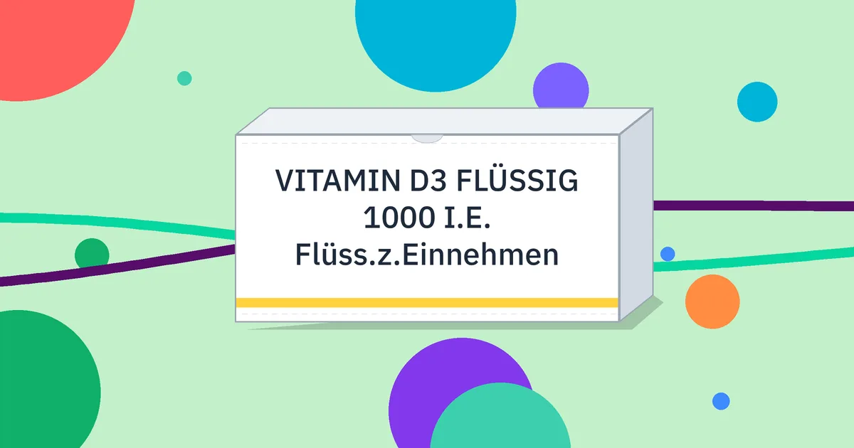Symbolbild: Packung mit der Aufschrift VITAMIN D3 FLÜSSIG 1000 I.E. Flüss.z.Einnehmen (PZN 15265796) – Verfügbarkeit und Bezug in Apotheken in Frankfurt am Main