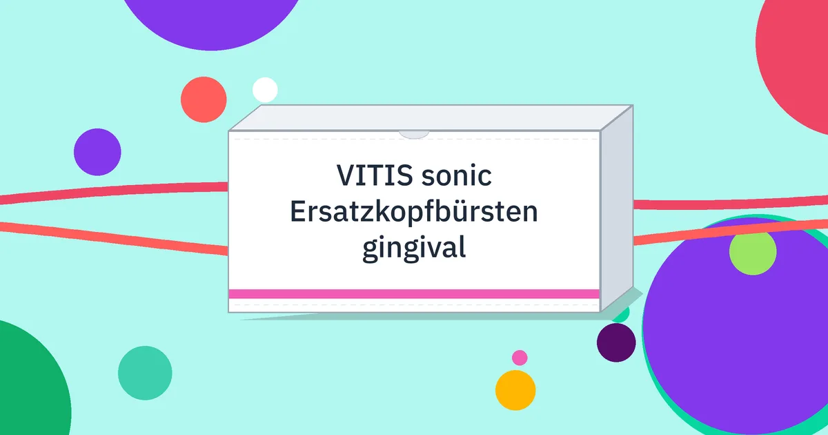 Symbolbild: Packung mit der Aufschrift VITIS sonic Ersatzkopfbürsten gingival (PZN 11872424) – Verfügbarkeit und Bezug in Apotheken in Frankfurt am Main