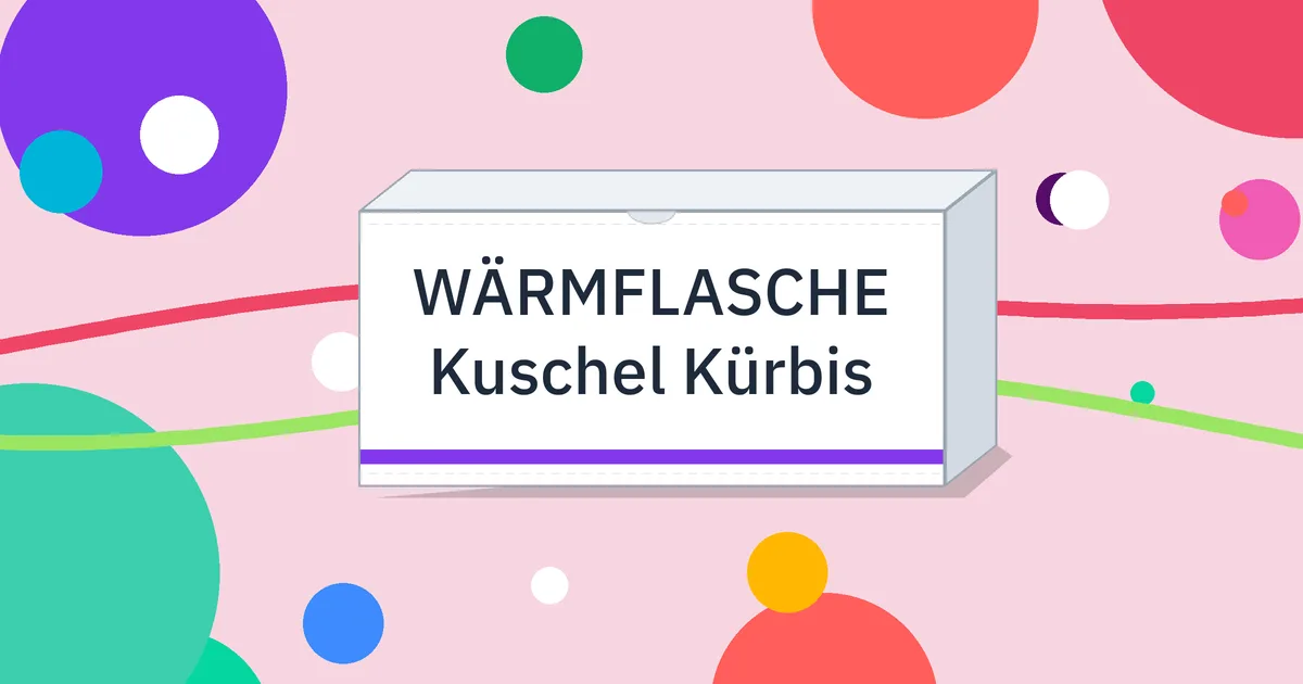 Symbolbild: Packung mit der Aufschrift WÄRMFLASCHE Kuschel Kürbis (PZN 00196687) – Verfügbarkeit und Bezug in Apotheken in Frankfurt am Main