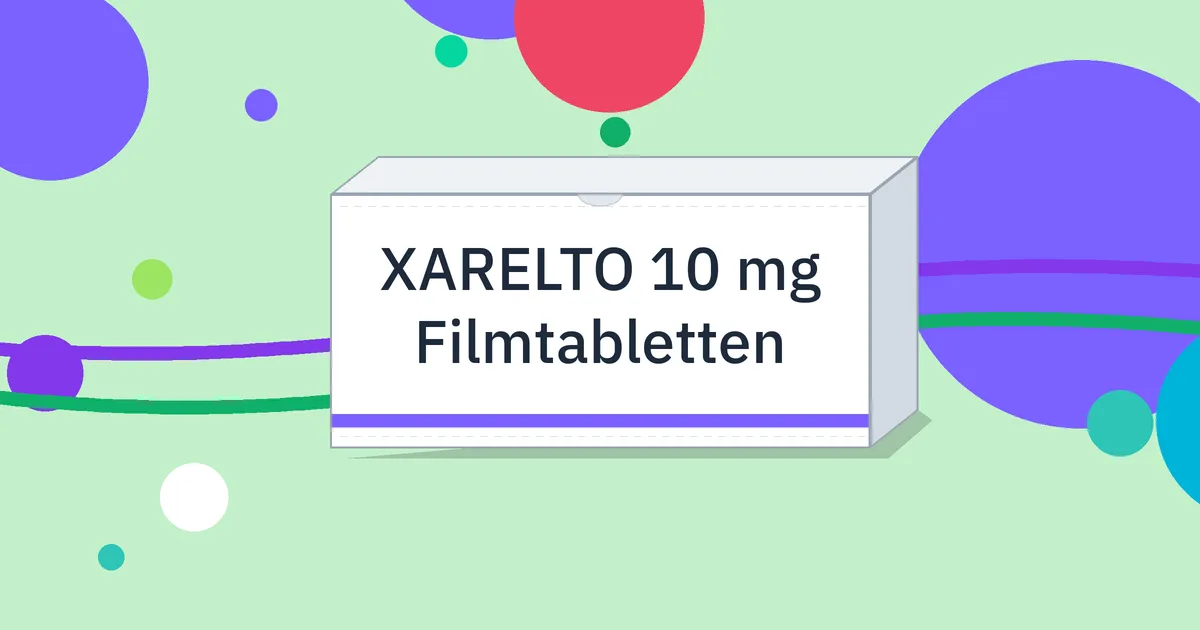 Symbolbild: Packung mit der Aufschrift XARELTO 10 mg Filmtabletten (PZN 17542277) – Verfügbarkeit und Bezug in Apotheken in Frankfurt am Main