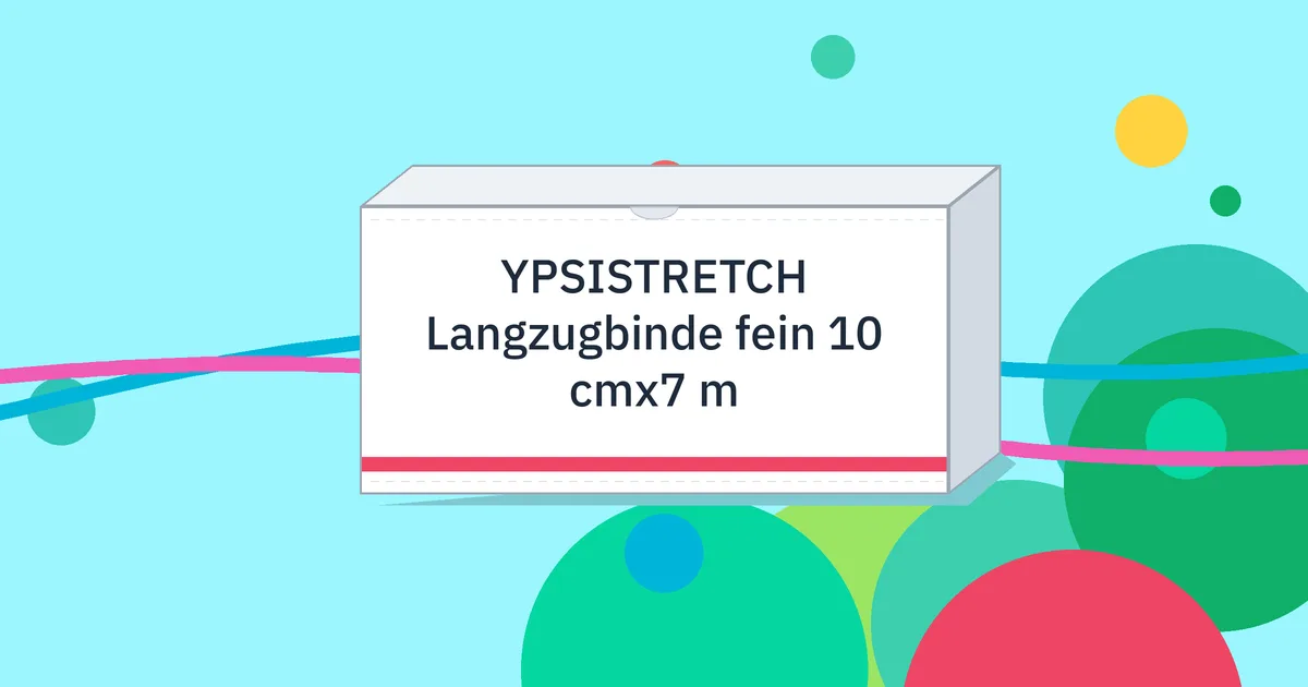 Symbolbild: Packung mit der Aufschrift YPSISTRETCH Langzugbinde fein 10 cmx7 m (PZN 12603962) – Verfügbarkeit und Bezug in Apotheken in Frankfurt am Main