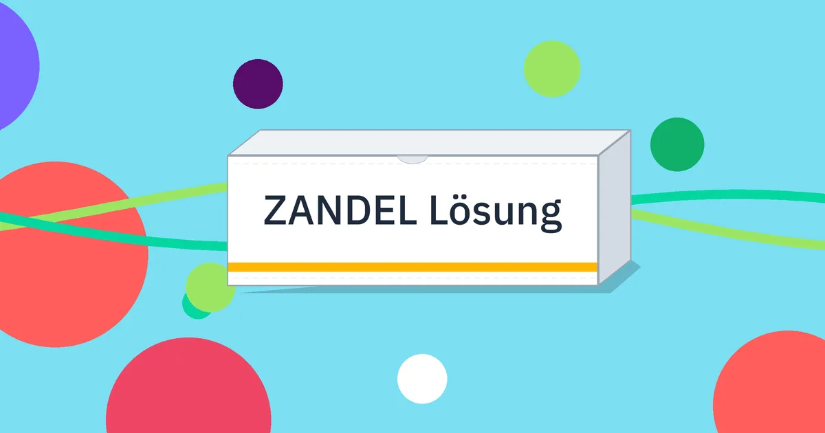 Symbolbild: Packung mit der Aufschrift ZANDEL Lösung (PZN 05023081) – Verfügbarkeit und Bezug in Apotheken in Frankfurt am Main