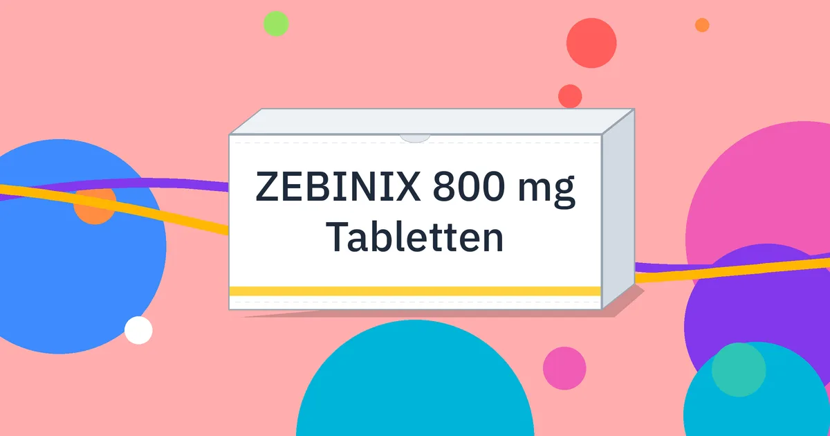 Symbolbild: Packung mit der Aufschrift ZEBINIX 800 mg Tabletten (PZN 09778422) – Verfügbarkeit und Bezug in Apotheken in Frankfurt am Main