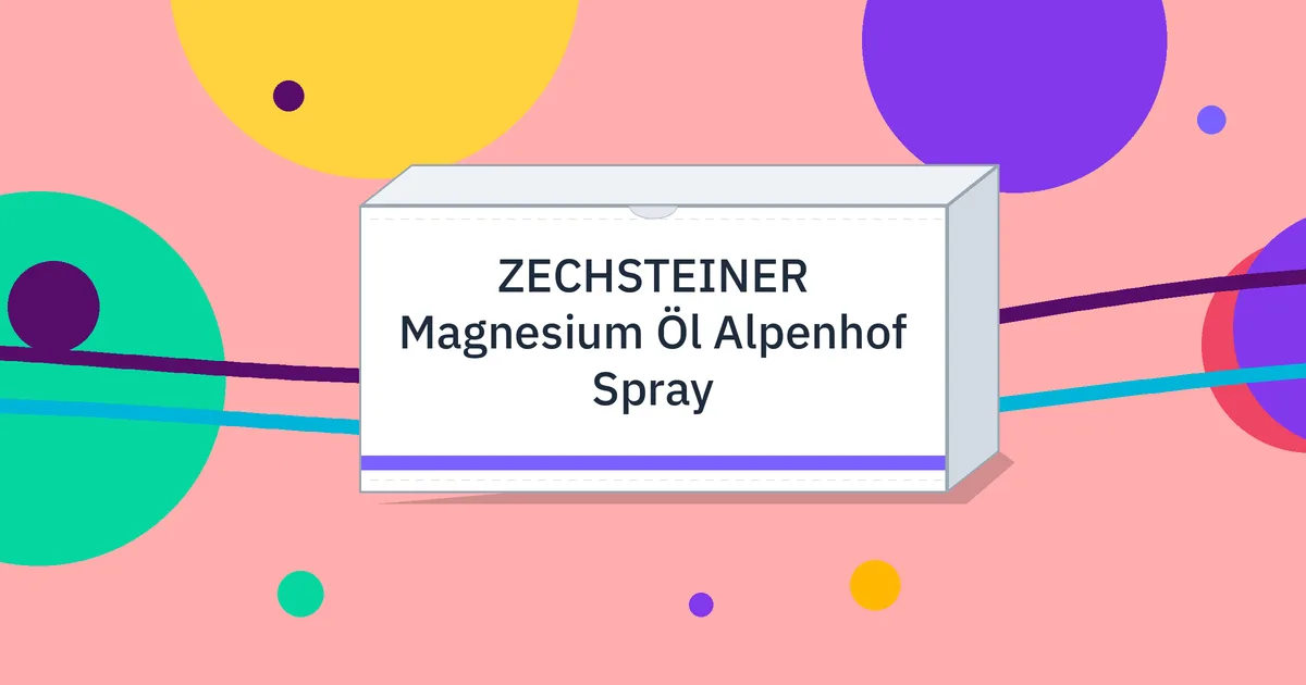 Symbolbild: Packung mit der Aufschrift ZECHSTEINER Magnesium Öl Alpenhof Spray (PZN 20894040) – Verfügbarkeit und Bezug in Apotheken in Frankfurt am Main