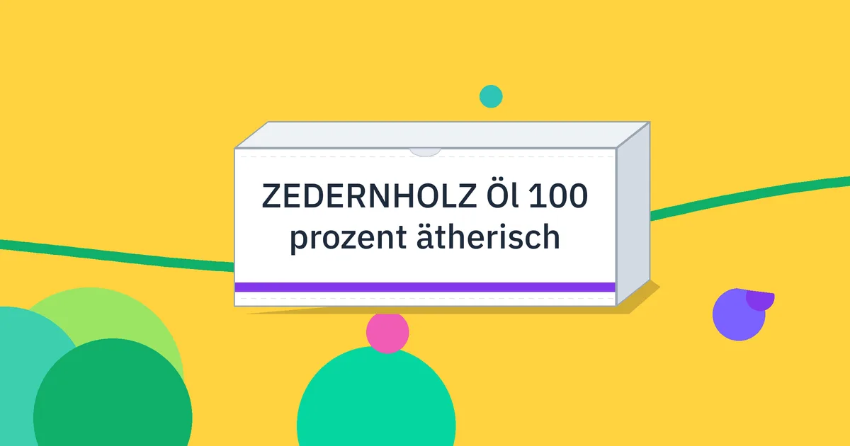 Symbolbild: Packung mit der Aufschrift ZEDERNHOLZ Öl 100 prozent ätherisch (PZN 07206489) – Verfügbarkeit und Bezug in Apotheken in Frankfurt am Main