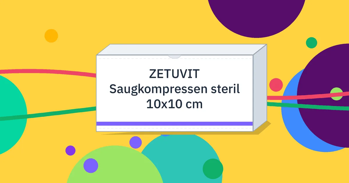 Symbolbild: Packung mit der Aufschrift ZETUVIT Saugkompressen steril 10x10 cm (PZN 18734346) – Verfügbarkeit und Bezug in Apotheken in Frankfurt am Main