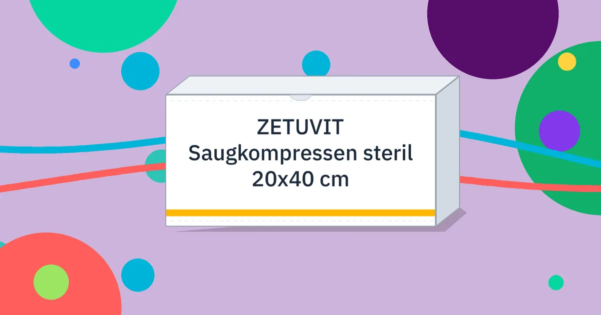 Symbolbild: Packung mit der Aufschrift ZETUVIT Saugkompressen steril 20x40 cm (PZN 18228689) – Verfügbarkeit und Bezug in Apotheken in Frankfurt am Main