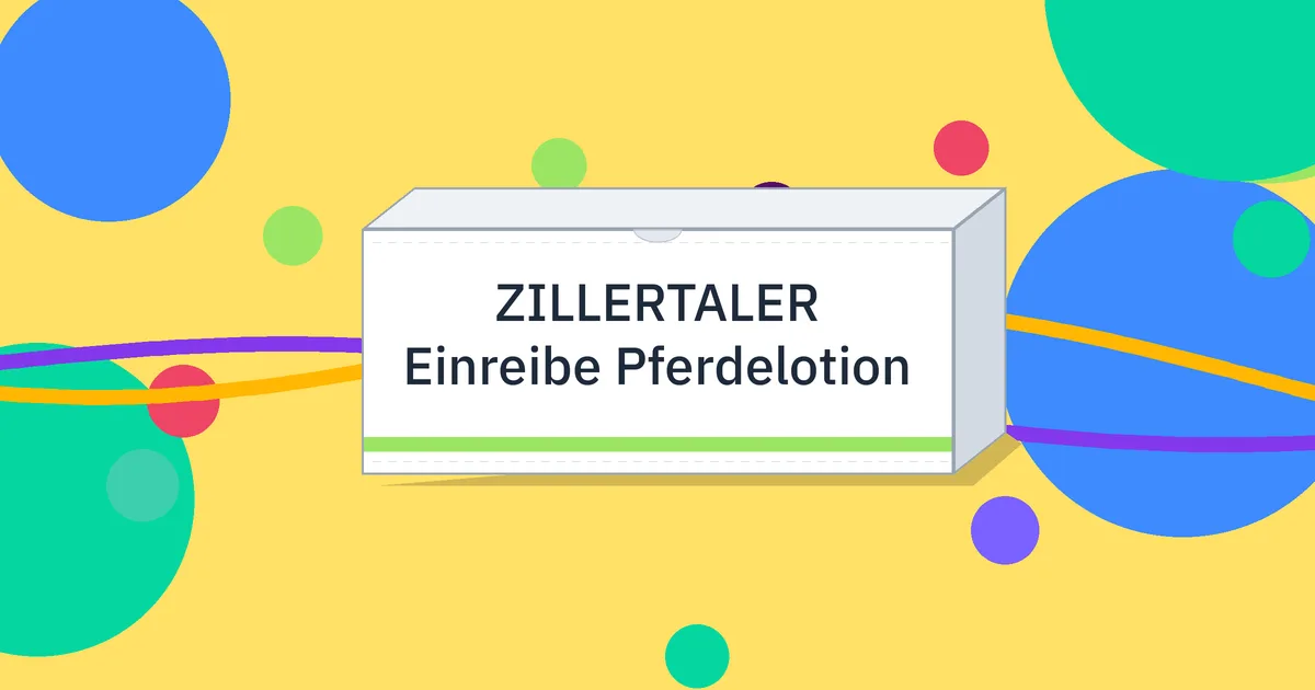 Symbolbild: Packung mit der Aufschrift ZILLERTALER Einreibe Pferdelotion (PZN 20281811) – Verfügbarkeit und Bezug in Apotheken in Frankfurt am Main