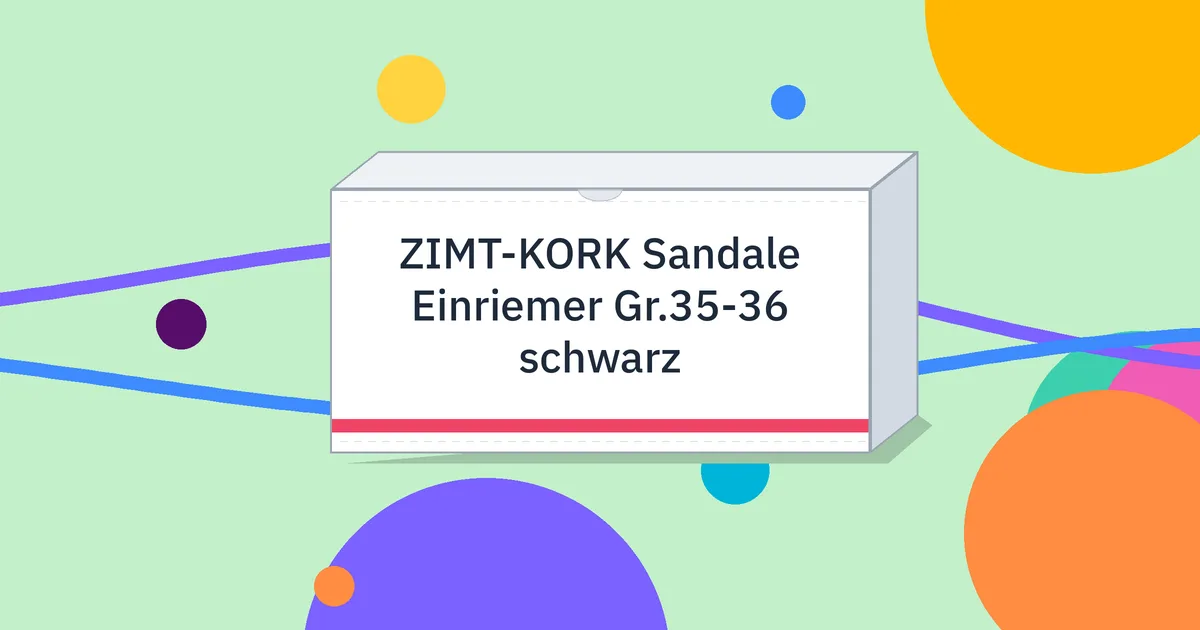 Symbolbild: Packung mit der Aufschrift ZIMT-KORK Sandale Einriemer Gr.35-36 schwarz (PZN 19265362) – Verfügbarkeit und Bezug in Apotheken in Frankfurt am Main