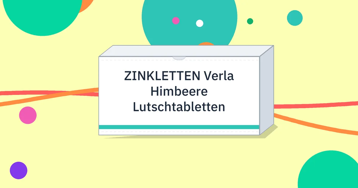 Symbolbild: Packung mit der Aufschrift ZINKLETTEN Verla Himbeere Lutschtabletten (PZN 09704814) – Verfügbarkeit und Bezug in Apotheken in Frankfurt am Main