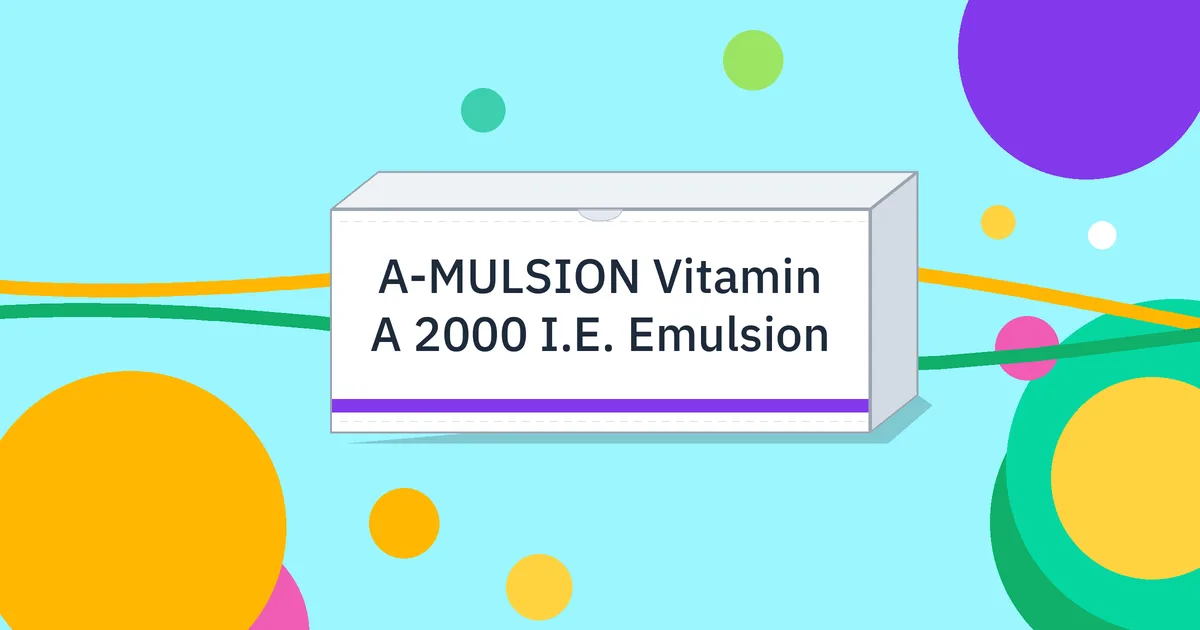 Symbolbild: Packung mit der Aufschrift A-MULSION Vitamin A 2000 I.E. Emulsion (PZN 16954440) – Verfügbarkeit und Bezug in Apotheken in Frankfurt am Main