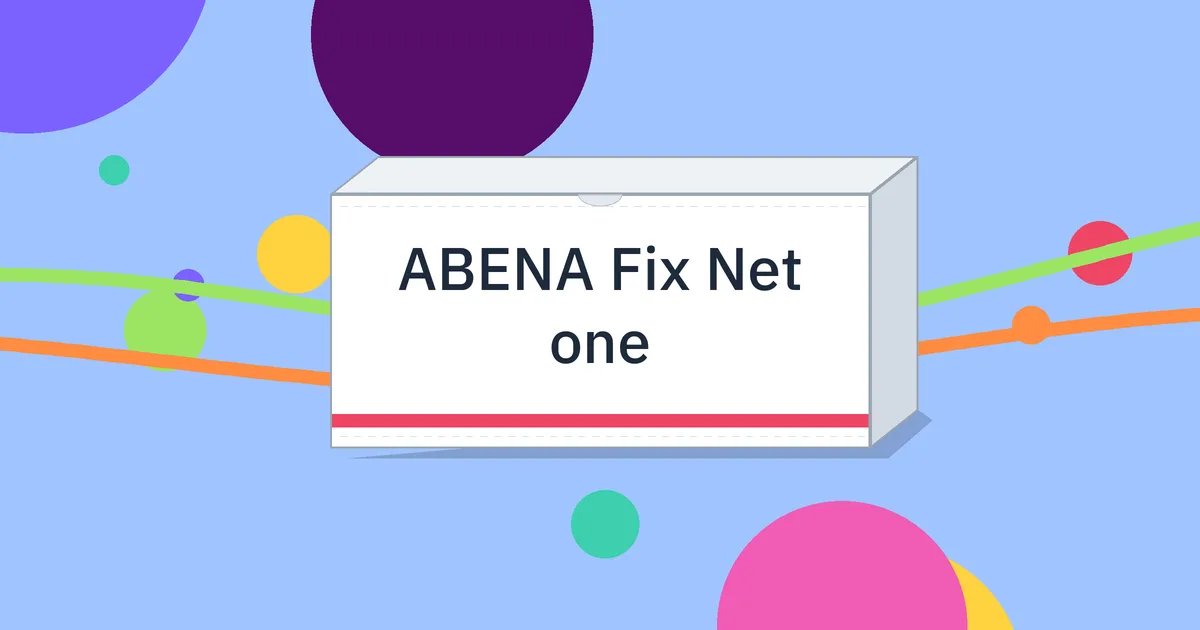 Symbolbild: Packung mit der Aufschrift ABENA Fix Net one (PZN 18161873) – Verfügbarkeit und Bezug in Apotheken in Frankfurt am Main