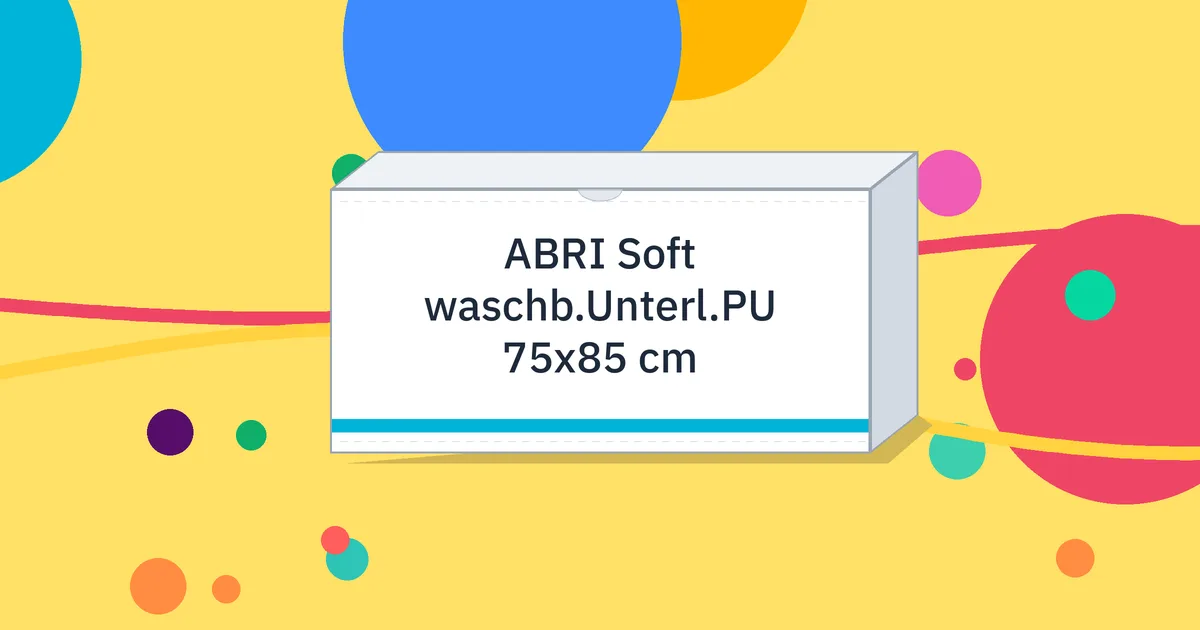 Symbolbild: Packung mit der Aufschrift ABRI Soft waschb.Unterl.PU 75x85 cm (PZN 08857846) – Verfügbarkeit und Bezug in Apotheken in Frankfurt am Main