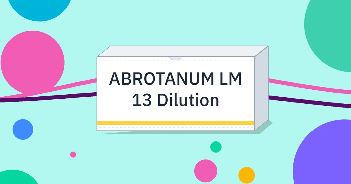 Symbolbild: Packung mit der Aufschrift ABROTANUM LM 13 Dilution (PZN 12750657) – Verfügbarkeit und Bezug in Apotheken in Frankfurt am Main
