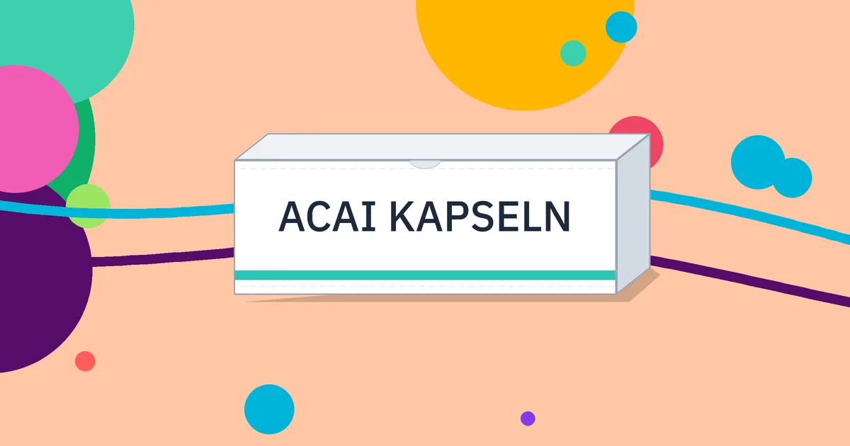 Symbolbild: Packung mit der Aufschrift ACAI KAPSELN (PZN 07621225) – Verfügbarkeit und Bezug in Apotheken in Frankfurt am Main