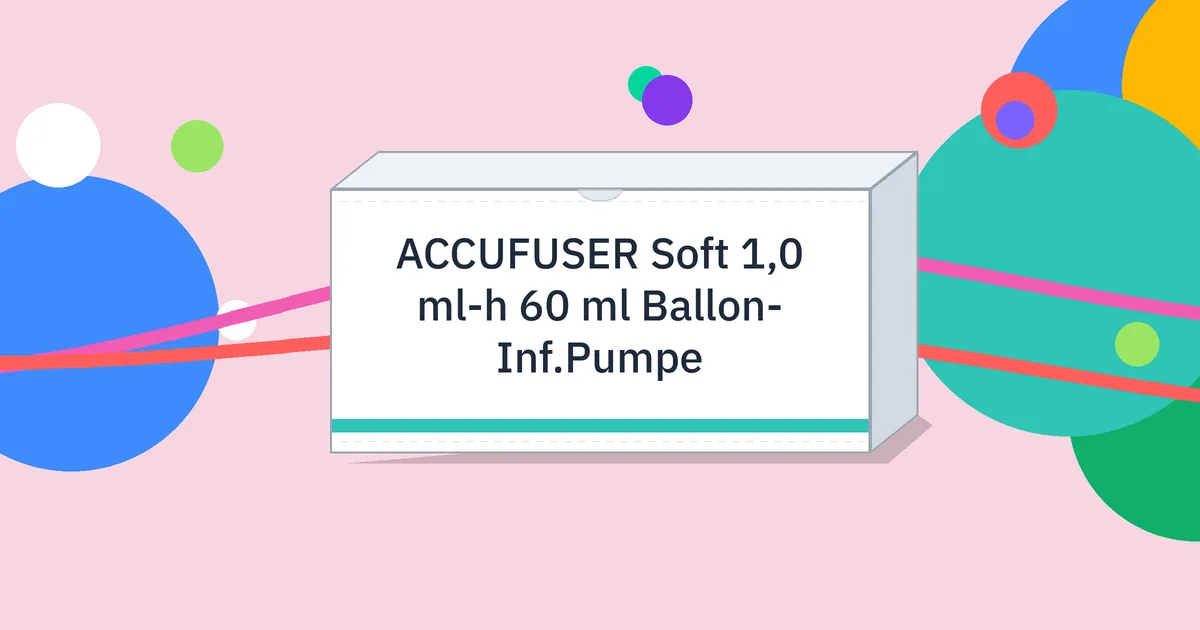 Symbolbild: Packung mit der Aufschrift ACCUFUSER Soft 1,0 ml-h 60 ml Ballon-Inf.Pumpe (PZN 19900999) – Verfügbarkeit und Bezug in Apotheken in Frankfurt am Main