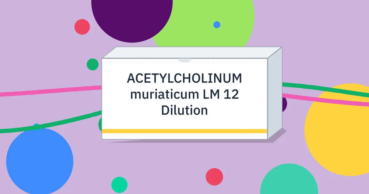 Symbolbild: Packung mit der Aufschrift ACETYLCHOLINUM muriaticum LM 12 Dilution (PZN 13266018) – Verfügbarkeit und Bezug in Apotheken in Frankfurt am Main