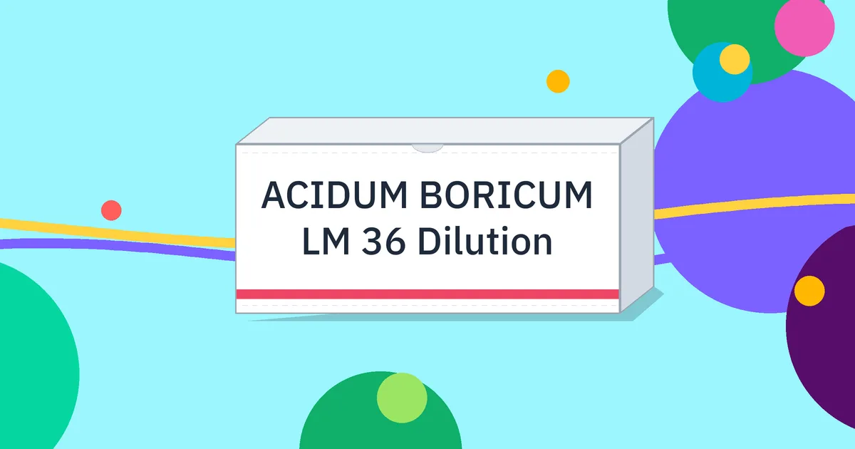 Symbolbild: Packung mit der Aufschrift ACIDUM BORICUM LM 36 Dilution (PZN 13270190) – Verfügbarkeit und Bezug in Apotheken in Frankfurt am Main