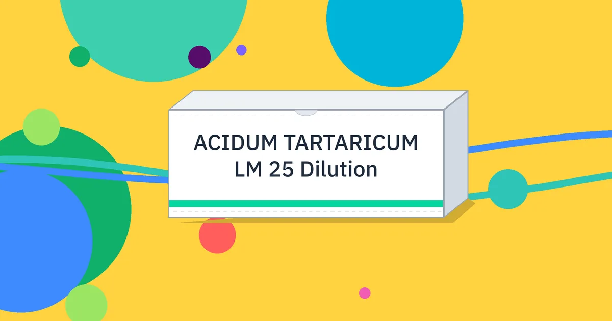 Symbolbild: Packung mit der Aufschrift ACIDUM TARTARICUM LM 25 Dilution (PZN 13287003) – Verfügbarkeit und Bezug in Apotheken in Frankfurt am Main