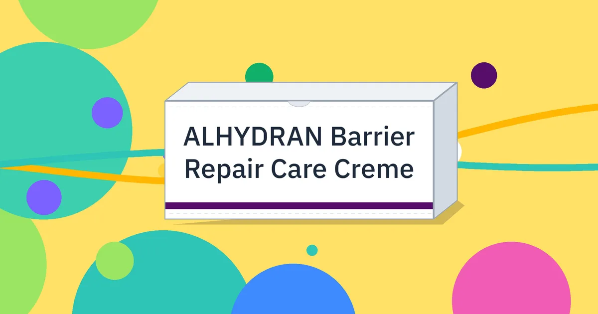 Symbolbild: Packung mit der Aufschrift ALHYDRAN Barrier Repair Care Creme (PZN 17598993) – Verfügbarkeit und Bezug in Apotheken in Frankfurt am Main