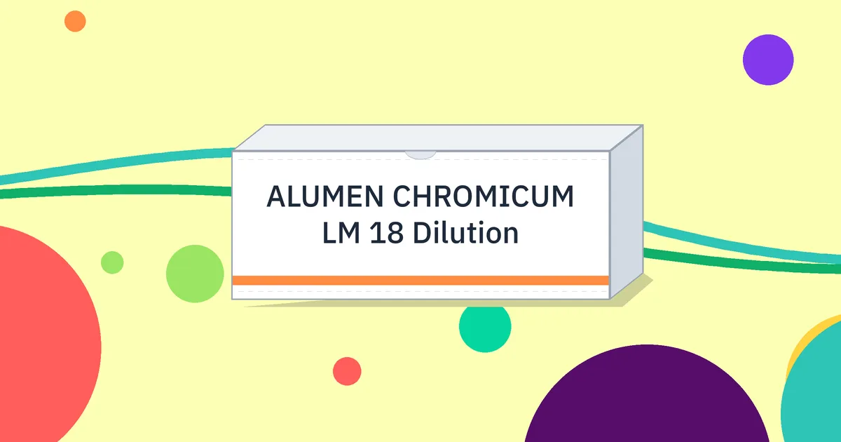 Symbolbild: Packung mit der Aufschrift ALUMEN CHROMICUM LM 18 Dilution (PZN 13315828) – Verfügbarkeit und Bezug in Apotheken in Frankfurt am Main