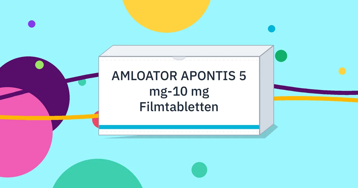 Symbolbild: Packung mit der Aufschrift AMLOATOR APONTIS 5 mg-10 mg Filmtabletten (PZN 17823964) – Verfügbarkeit und Bezug in Apotheken in Frankfurt am Main