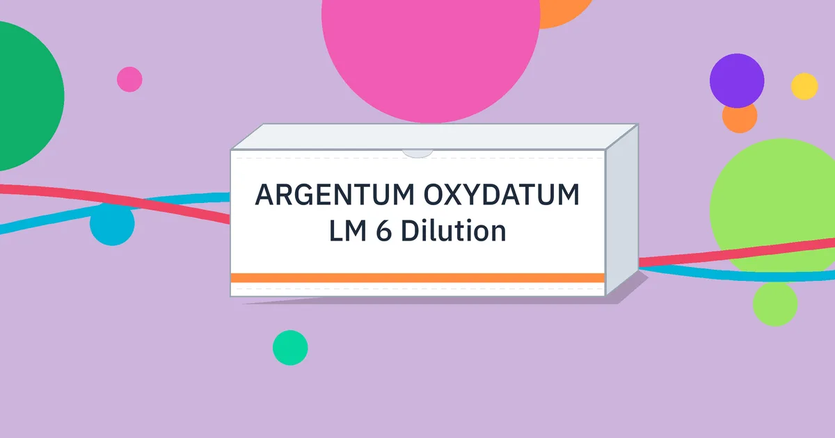 Symbolbild: Packung mit der Aufschrift ARGENTUM OXYDATUM LM 6 Dilution (PZN 12769013) – Verfügbarkeit und Bezug in Apotheken in Frankfurt am Main