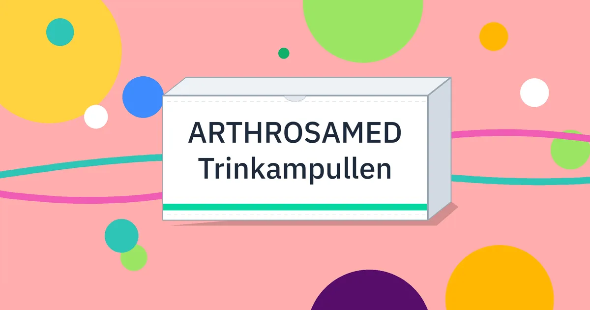Symbolbild: Packung mit der Aufschrift ARTHROSAMED Trinkampullen (PZN 11563491) – Verfügbarkeit und Bezug in Apotheken in Frankfurt am Main