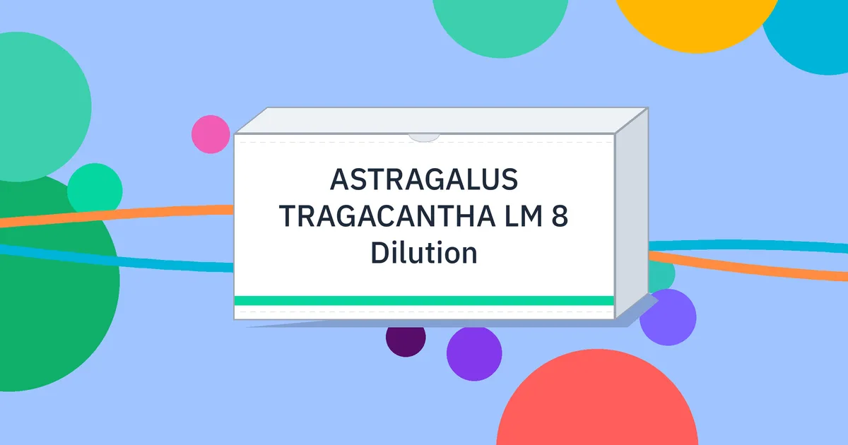 Symbolbild: Packung mit der Aufschrift ASTRAGALUS TRAGACANTHA LM 8 Dilution (PZN 13404756) – Verfügbarkeit und Bezug in Apotheken in Frankfurt am Main