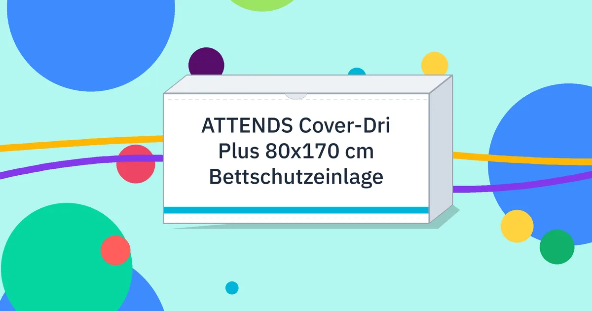 Symbolbild: Packung mit der Aufschrift ATTENDS Cover-Dri Plus 80x170 cm Bettschutzeinlage (PZN 07529175) – Verfügbarkeit und Bezug in Apotheken in Frankfurt am Main