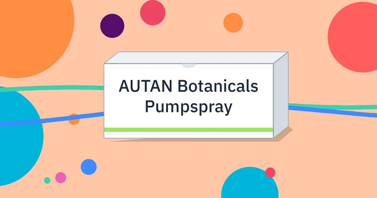 Symbolbild: Packung mit der Aufschrift AUTAN Botanicals Pumpspray (PZN 19136305) – Verfügbarkeit und Bezug in Apotheken in Frankfurt am Main