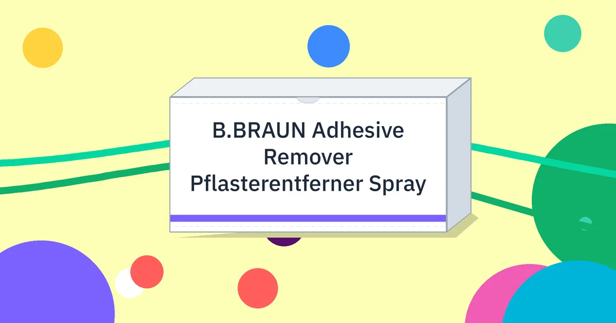 Symbolbild: Packung mit der Aufschrift B.BRAUN Adhesive Remover Pflasterentferner Spray (PZN 16861603) – Verfügbarkeit und Bezug in Apotheken in Frankfurt am Main