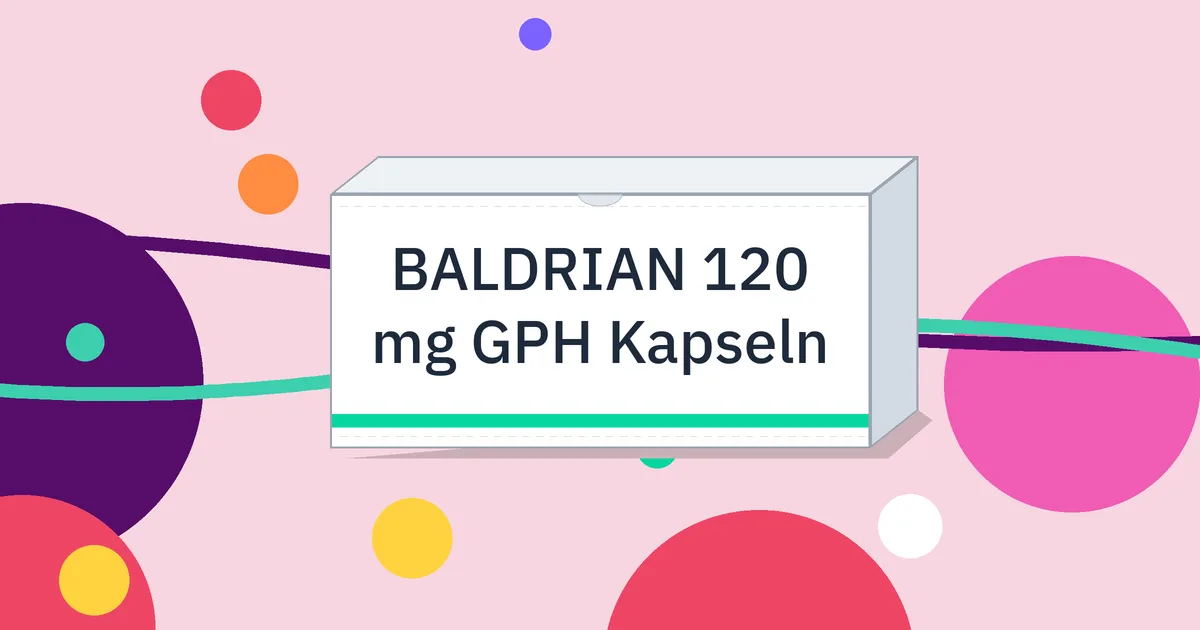 Symbolbild: Packung mit der Aufschrift BALDRIAN 120 mg GPH Kapseln (PZN 09748912) – Verfügbarkeit und Bezug in Apotheken in Frankfurt am Main