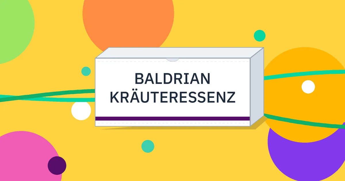 Symbolbild: Packung mit der Aufschrift BALDRIAN KRÄUTERESSENZ (PZN 13819581) – Verfügbarkeit und Bezug in Apotheken in Frankfurt am Main