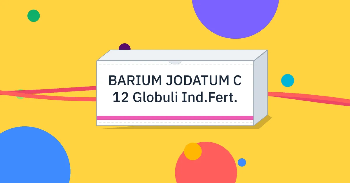Symbolbild: Packung mit der Aufschrift BARIUM JODATUM C 12 Globuli Ind.Fert. (PZN 17677959) – Verfügbarkeit und Bezug in Apotheken in Frankfurt am Main