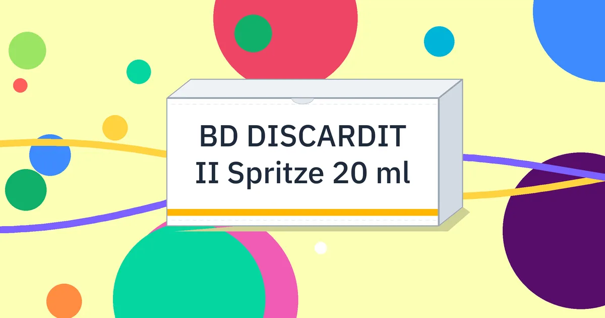 Symbolbild: Packung mit der Aufschrift BD DISCARDIT II Spritze 20 ml (PZN 03283820) – Verfügbarkeit und Bezug in Apotheken in Frankfurt am Main