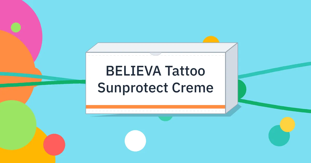 Symbolbild: Packung mit der Aufschrift BELIEVA Tattoo Sunprotect Creme (PZN 13247498) – Verfügbarkeit und Bezug in Apotheken in Frankfurt am Main