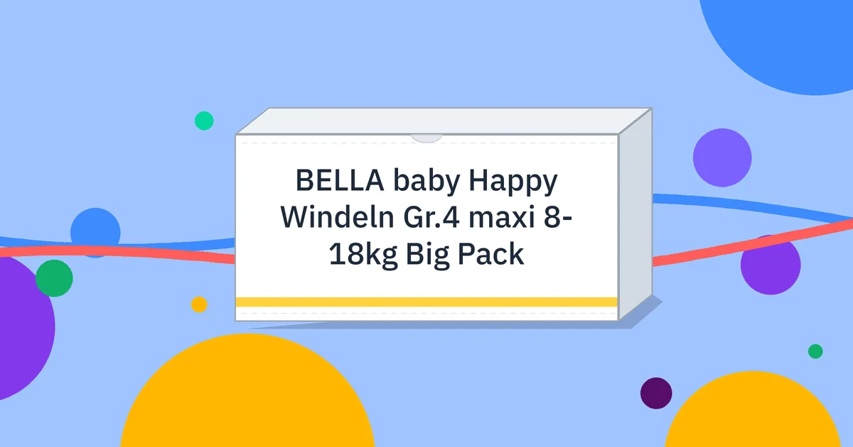 Symbolbild: Packung mit der Aufschrift BELLA baby Happy Windeln Gr.4 maxi 8-18kg Big Pack (PZN 15209881) – Verfügbarkeit und Bezug in Apotheken in Frankfurt am Main