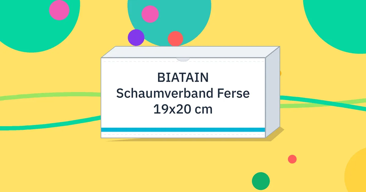 Symbolbild: Packung mit der Aufschrift BIATAIN Schaumverband Ferse 19x20 cm (PZN 01532006) – Verfügbarkeit und Bezug in Apotheken in Frankfurt am Main