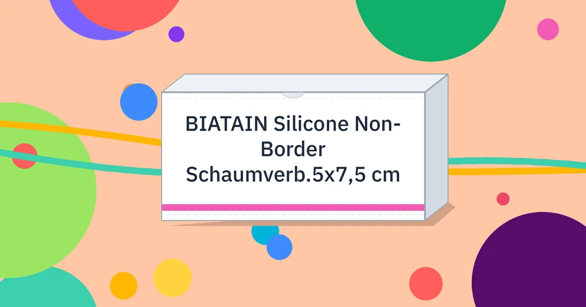 Symbolbild: Packung mit der Aufschrift BIATAIN Silicone Non-Border Schaumverb.5x7,5 cm (PZN 20139504) – Verfügbarkeit und Bezug in Apotheken in Frankfurt am Main